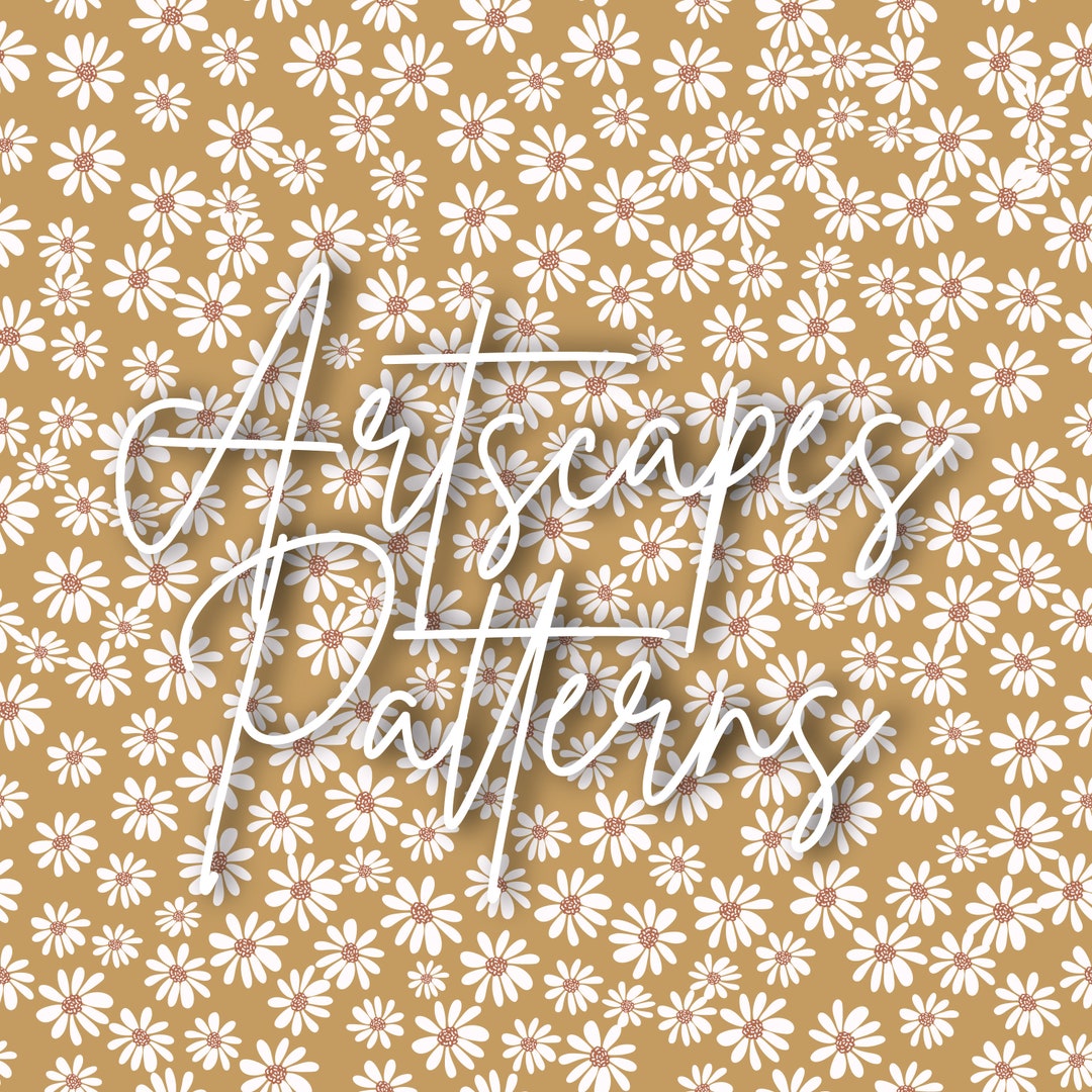 Ditzy Daisy Floral Seamless Pattern | Boho Seamless Pattern - Etsy