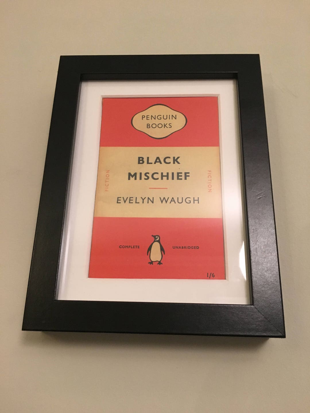 Classic Penguin Book Cover Print Framed Black Msichief by - Etsy