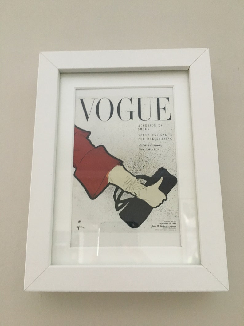 Classic Vogue Magazine Cover Print Framed - Etsy