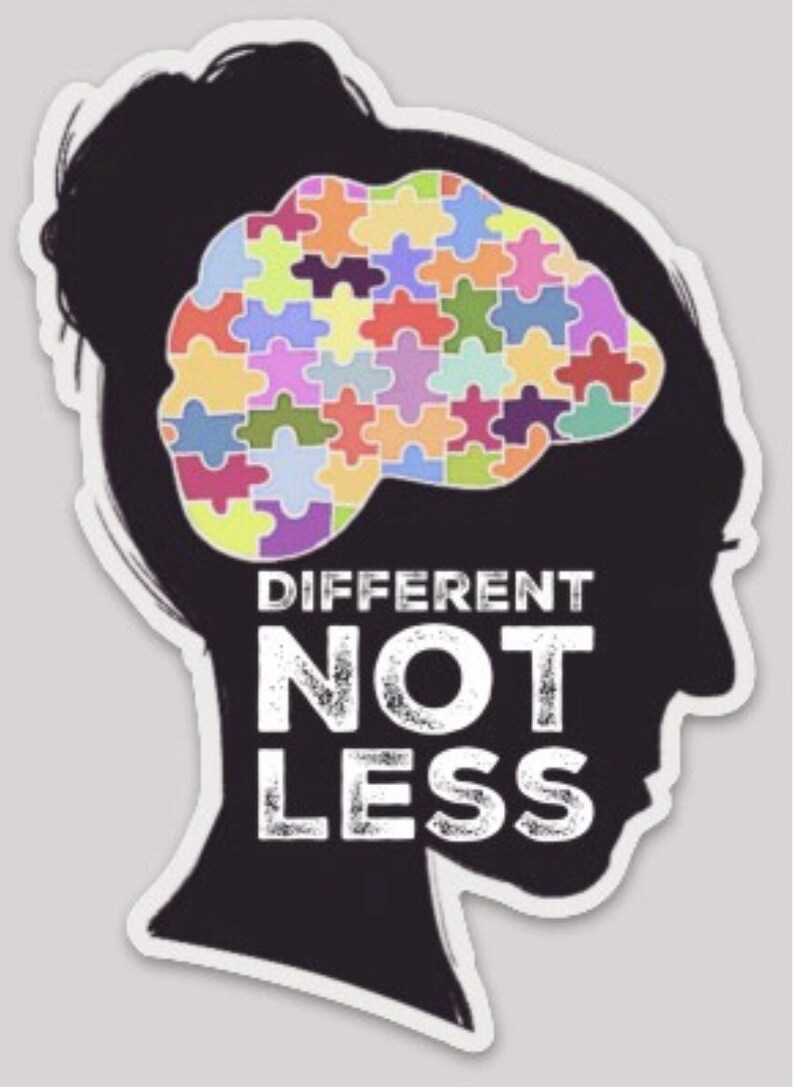Autism Awareness Sticker Different Not Less Laptop Sticker Decal Puzzle ...