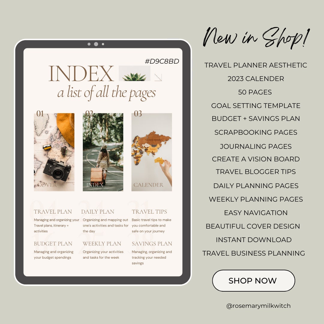 Digital Travel Journal | Travel Planner | Vacation Planner | Travel ...