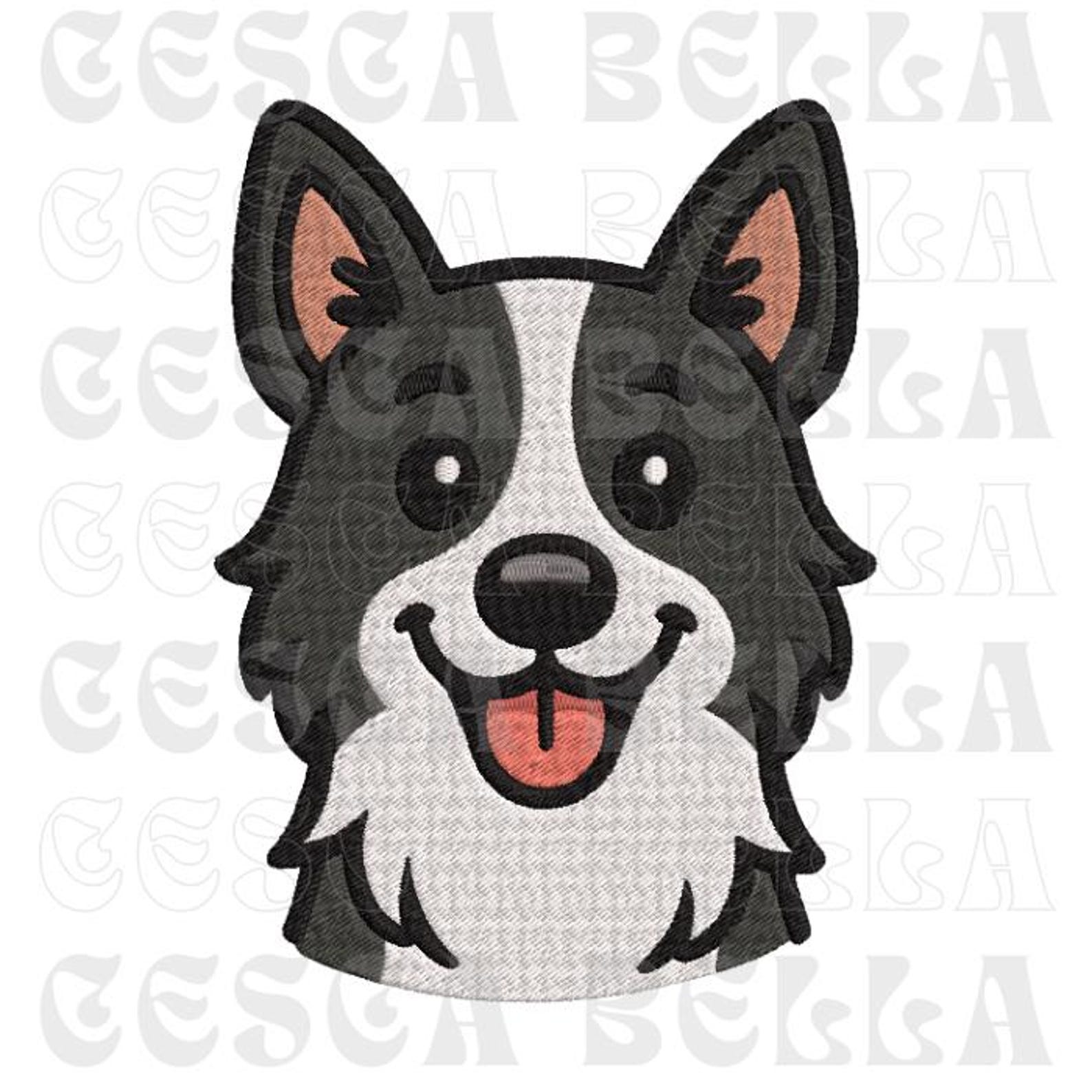 Border Collie Embroidery Design – Digital Download - Etsy
