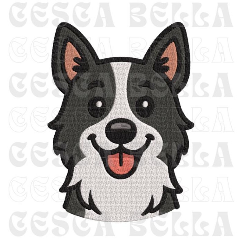 Border Collie Embroidery Design – Digital Download - Etsy