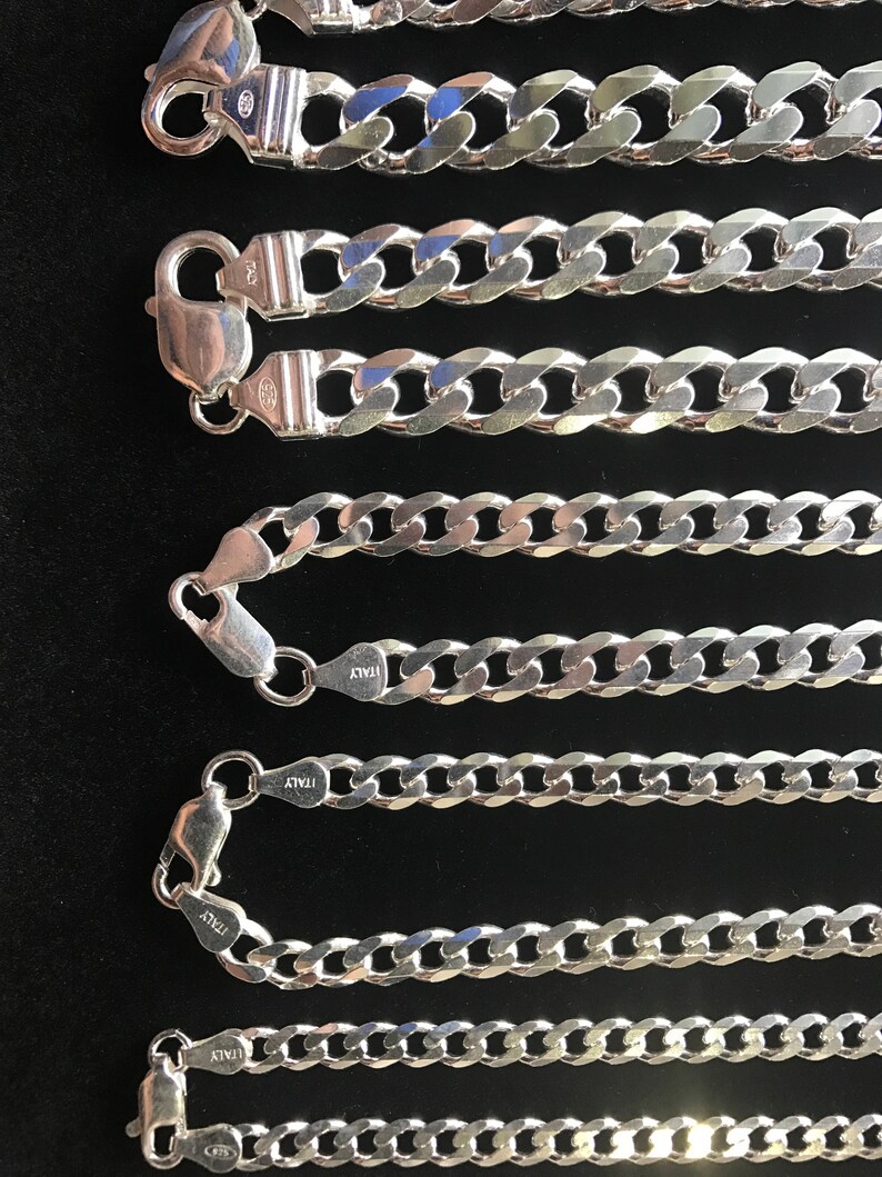 New High Quality Solid Genuine 925 Sterling Silver Cuban Link - Etsy