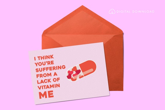 Printable Card Vitamin Me / Digital Download - Etsy