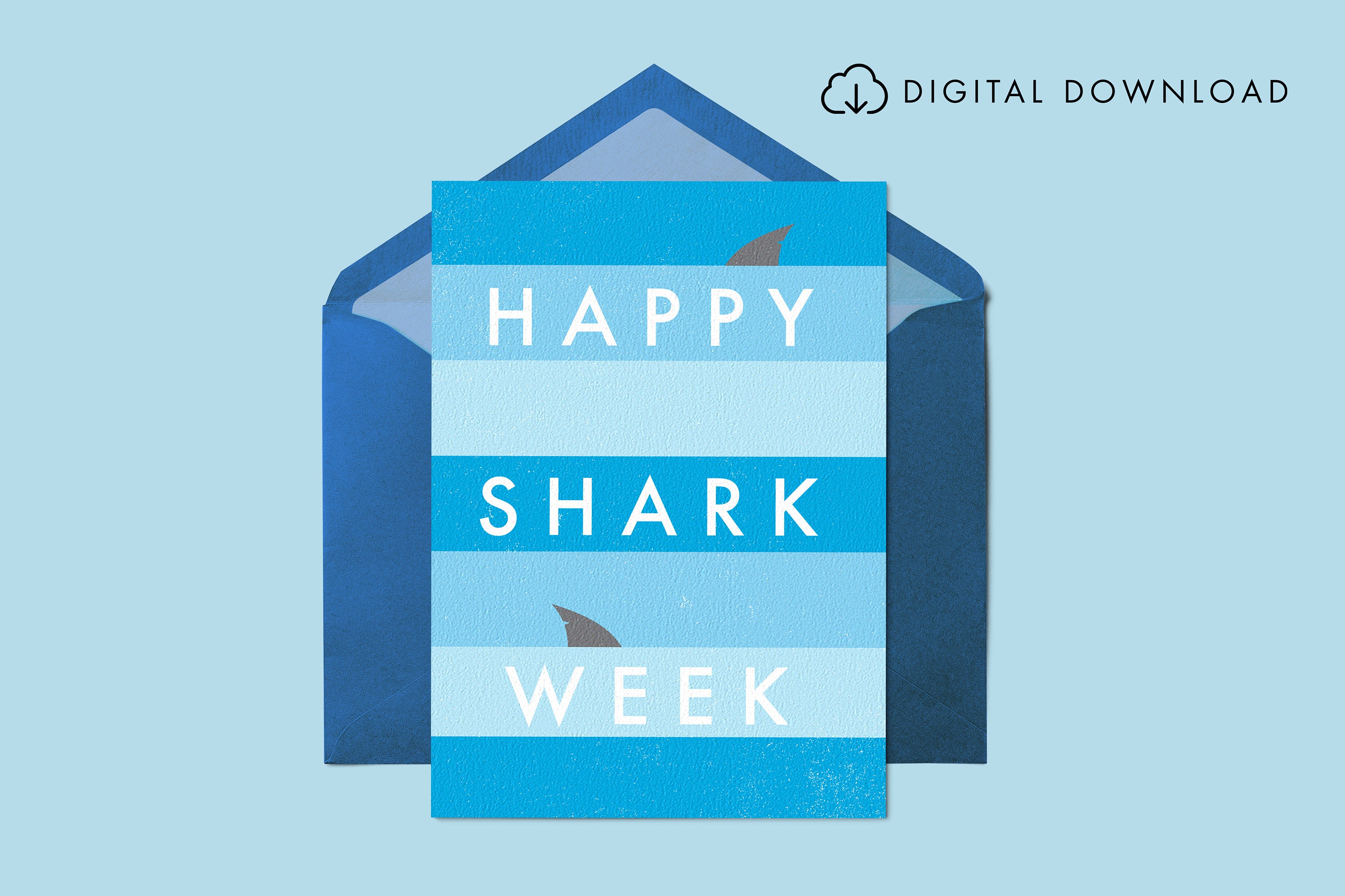 Happy Shark Week Card - Etsy