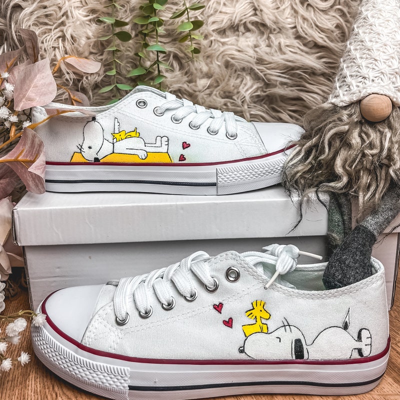 Snoopy Sneakers - Etsy