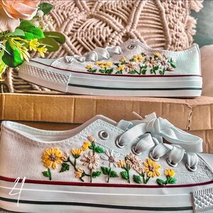 Hand-embroidered Canvas Shoes - Etsy