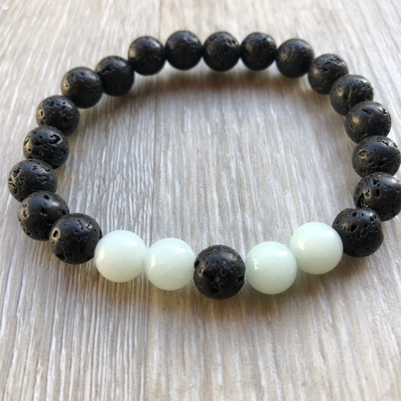 Gemstone Lava Diffuser Bracelet - Etsy