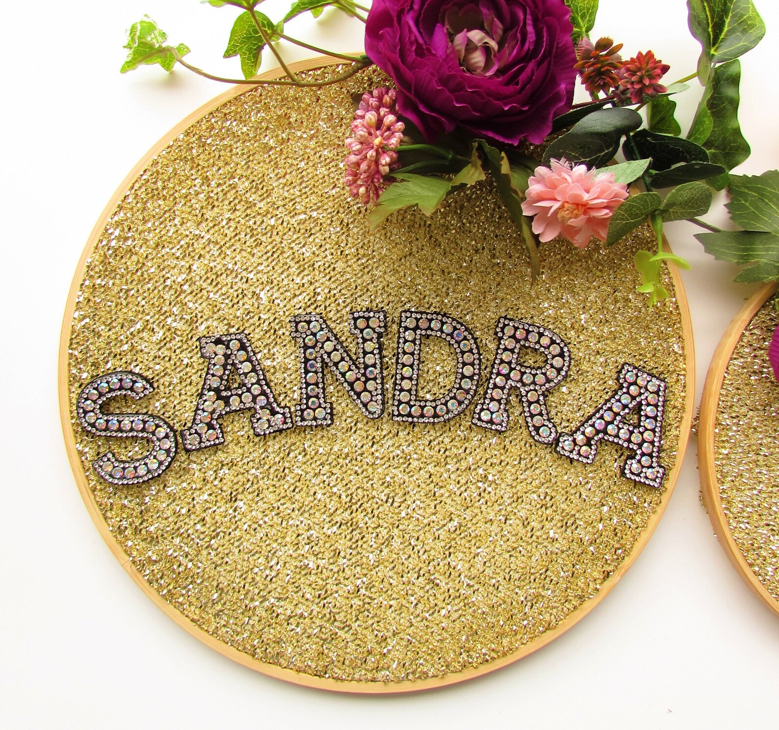 Black Iron-on Monogram Letters Rhinestone Iron-on Initials - Etsy