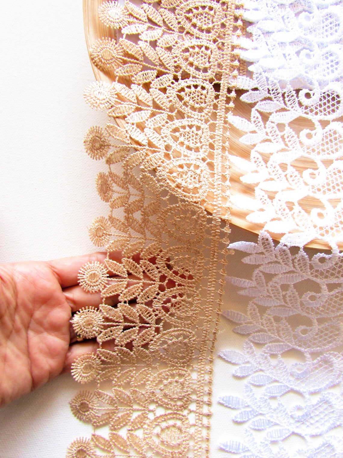 3 Yards Lace Remnants Guipure Lace Scraps 3 X 1 Yard - Etsy UK