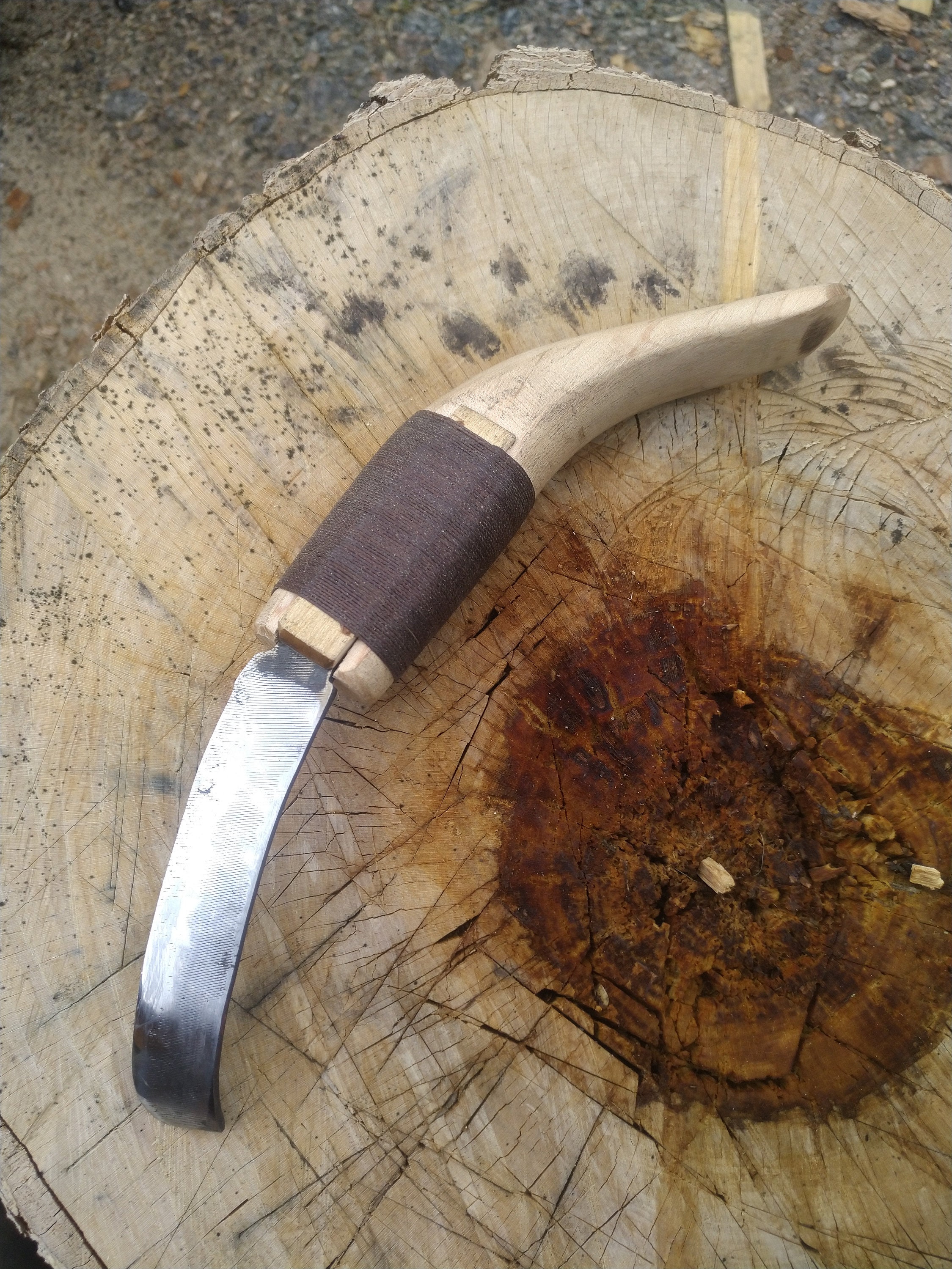 Hand Forged Crooked Knife Mocotaugan RH Model - Etsy