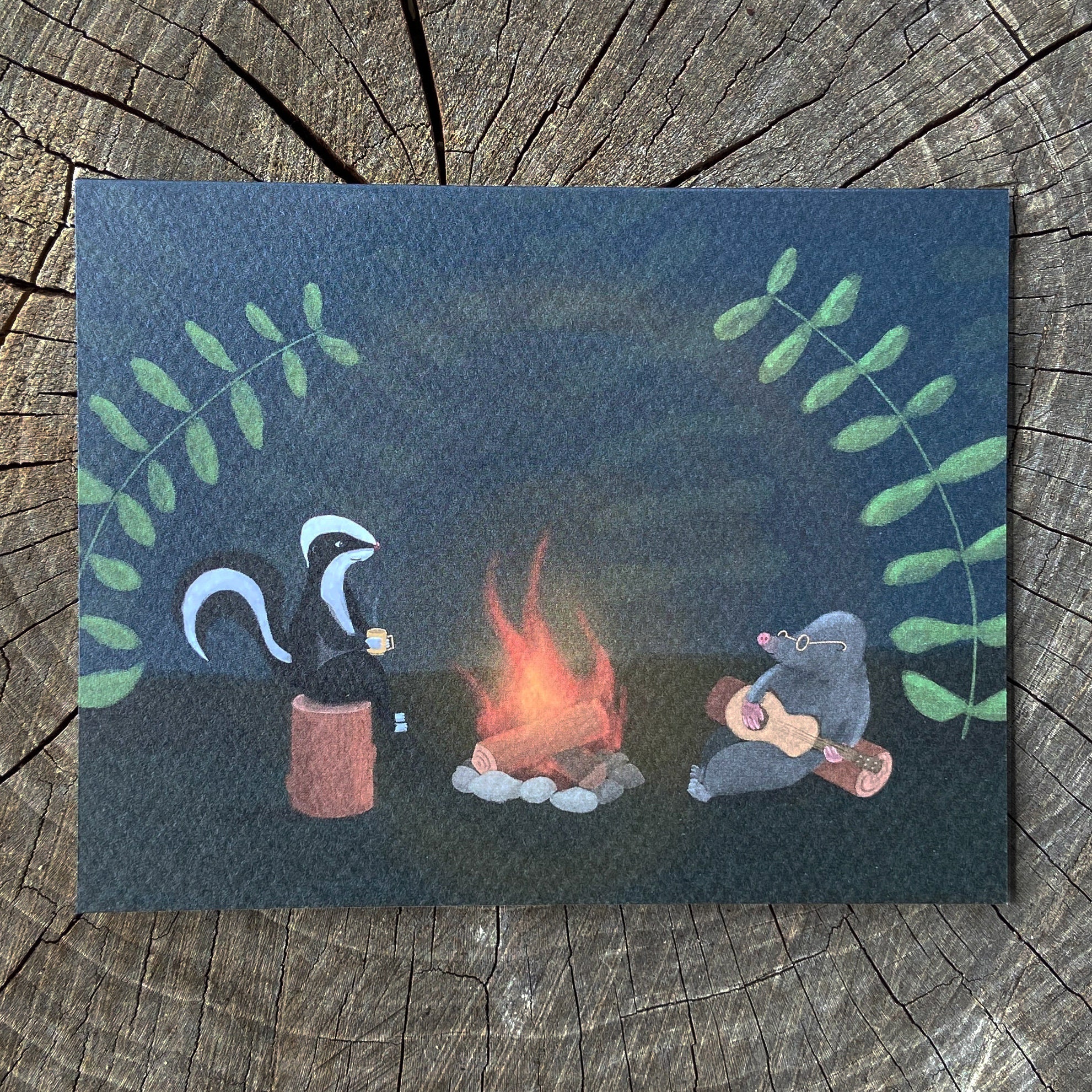 Skunk Cards Blank, Skunk Birthday Card, Cozy Birthday Card, Animals ...