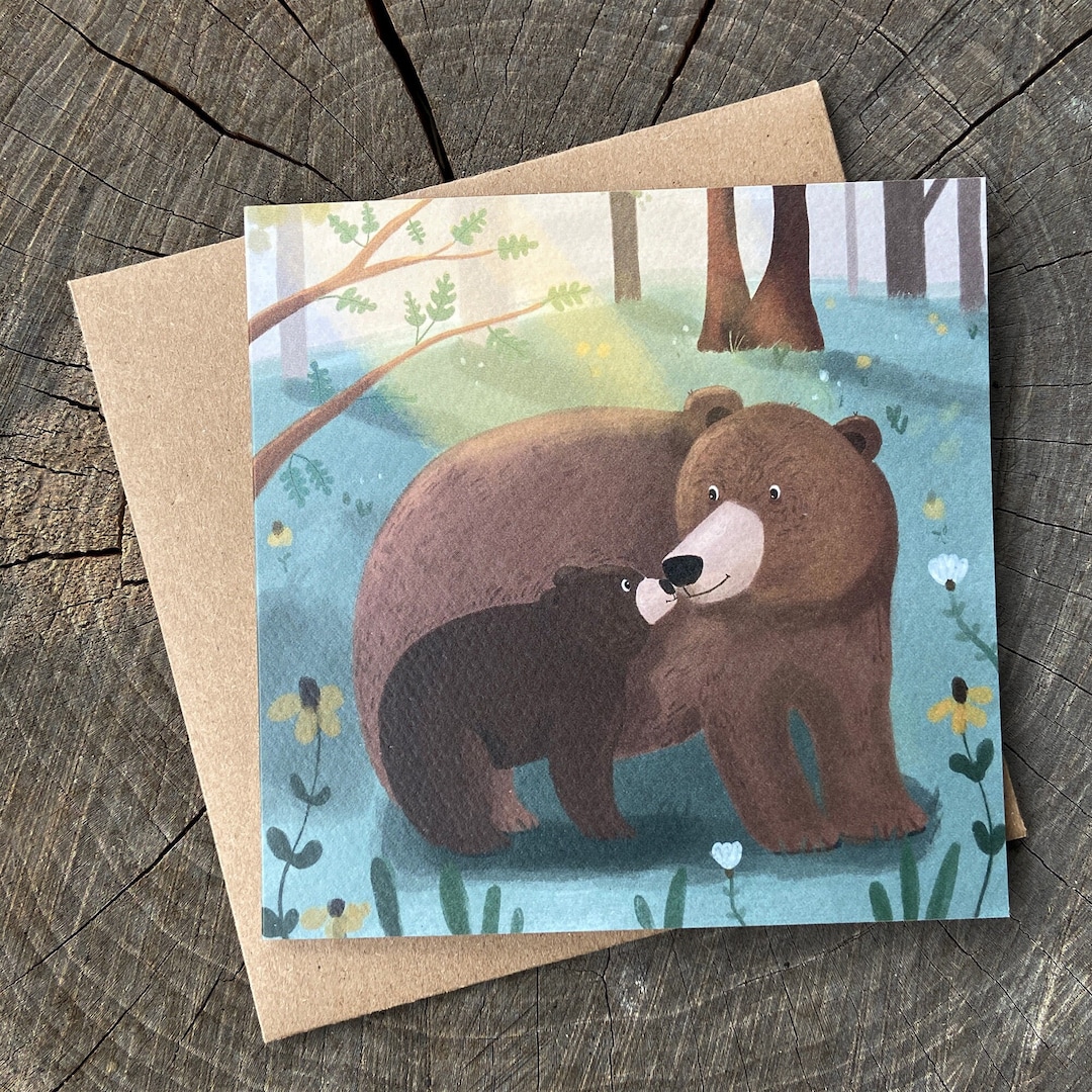 Mothers Day Card ,bear Birthday Card, Mama Bear, Birthday Card for Mama ...
