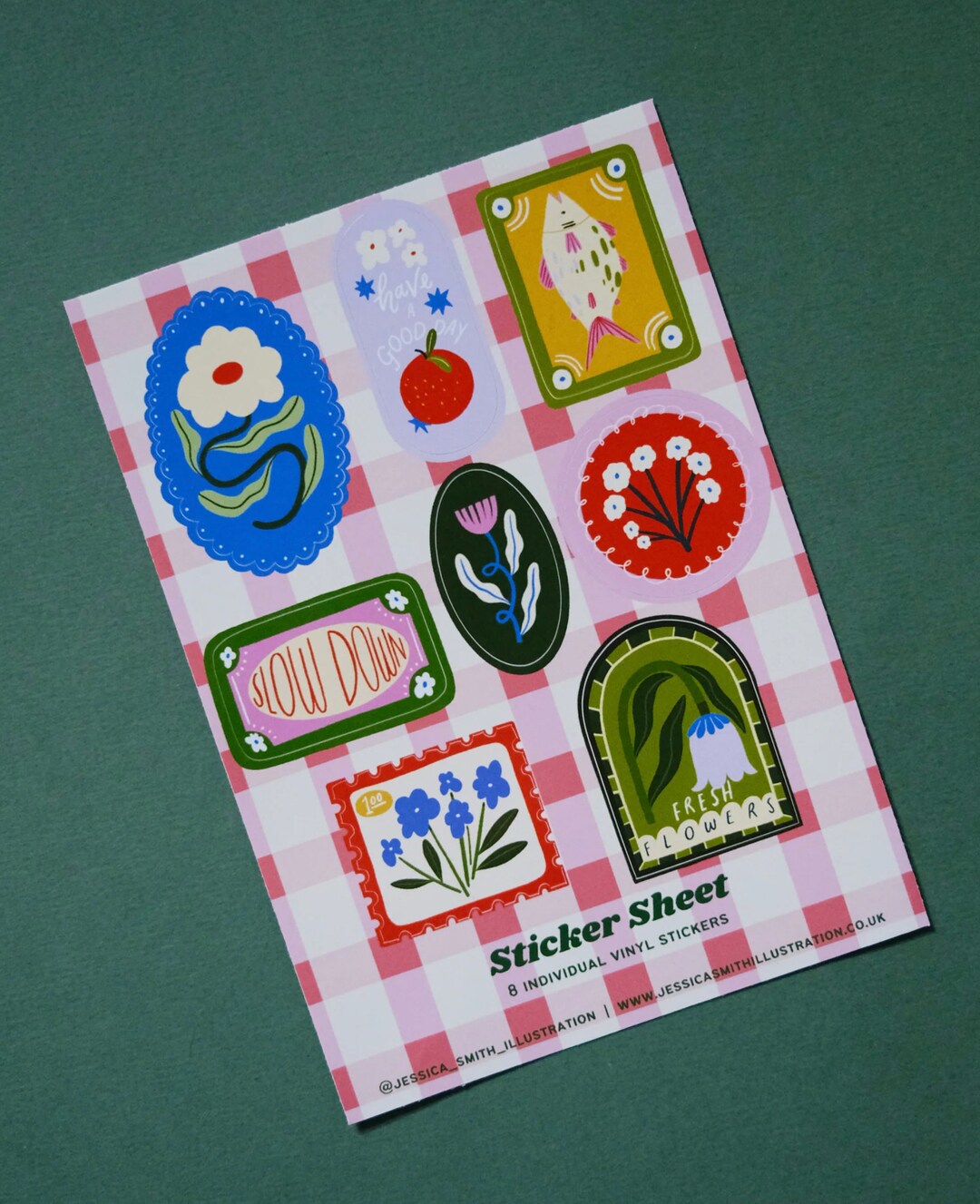 Floral Stamp, Sticker Sheet - Etsy