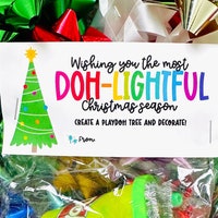 DOH Lightful Christmas Playdough Gift Tag | Printable Teacher Gift ...