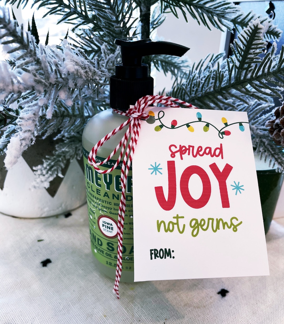 Spread Joy Not Germs - Gift Tag - INSTANT DOWNLOAD - Etsy