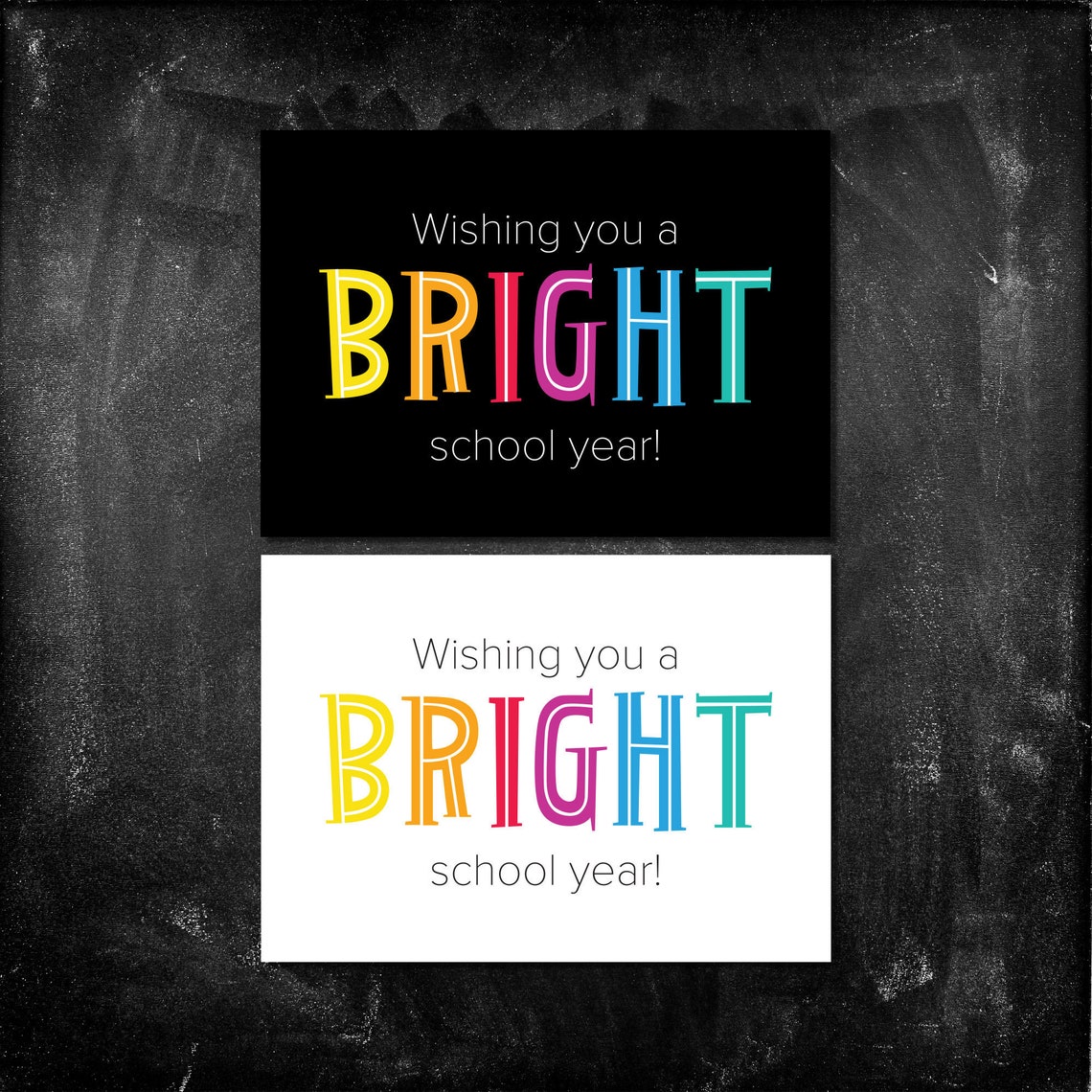 Back to School Gift Tag - Bright Year - Highlighter Tag - INSTANT ...