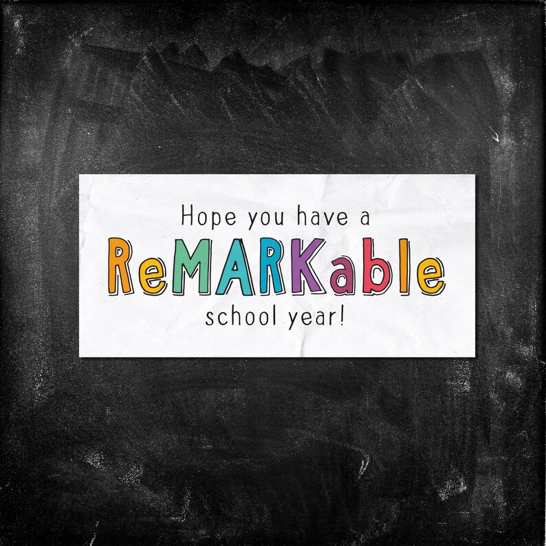 Back to School Gift Tag Remarkable Year INSTANT DOWNLOAD - Etsy
