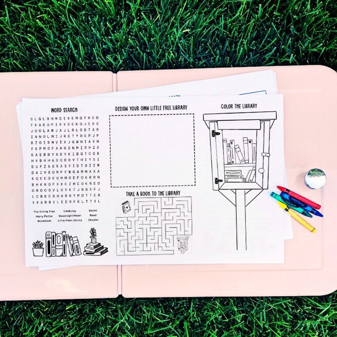 Little Free Library Activity Sheet LFL Coloring Page - Etsy