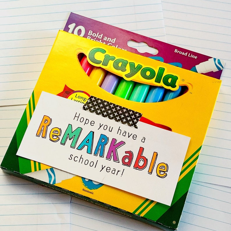 Back to School Gift Tag Remarkable Year INSTANT DOWNLOAD - Etsy