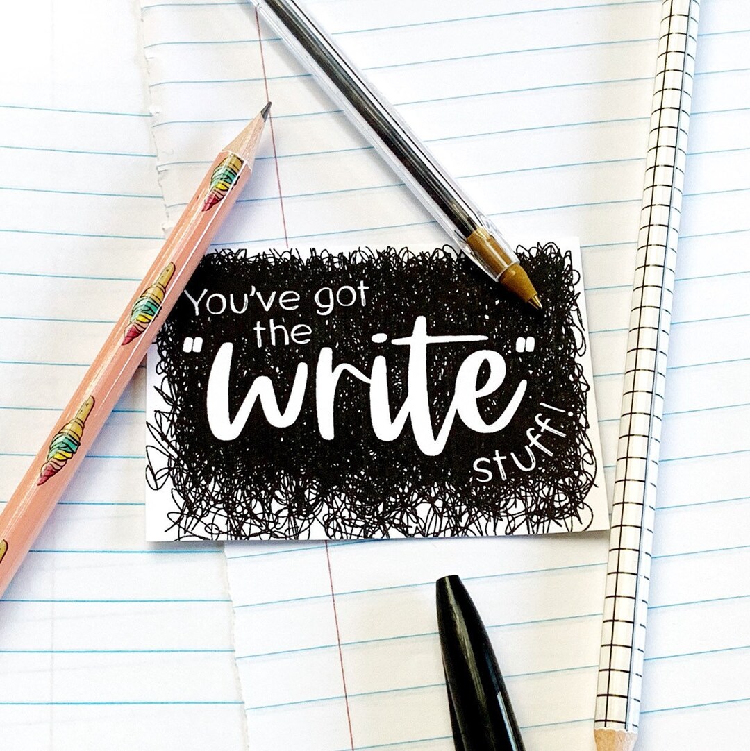 Back to School Gift Tag - You've Got the "write" Stuff - Pencil or Pen ...