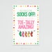 You Knock Our Socks off - Thank You Tag - INSTANT DOWNLOAD - Etsy