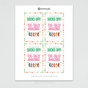 You Knock Our Socks off - Thank You Tag - INSTANT DOWNLOAD - Etsy