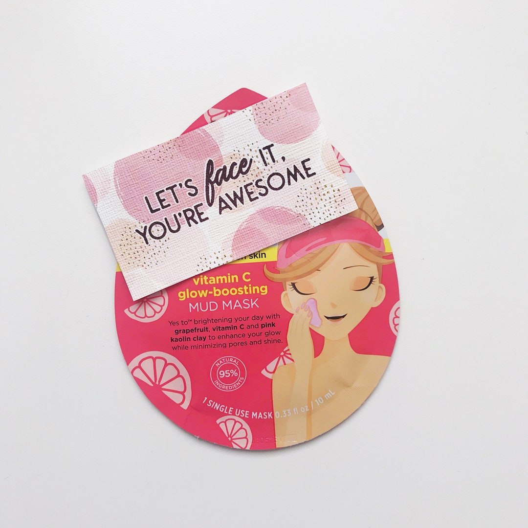 Let's Face It, You're Awesome, Face Mask Tag – Pillow Treat for Girls ...