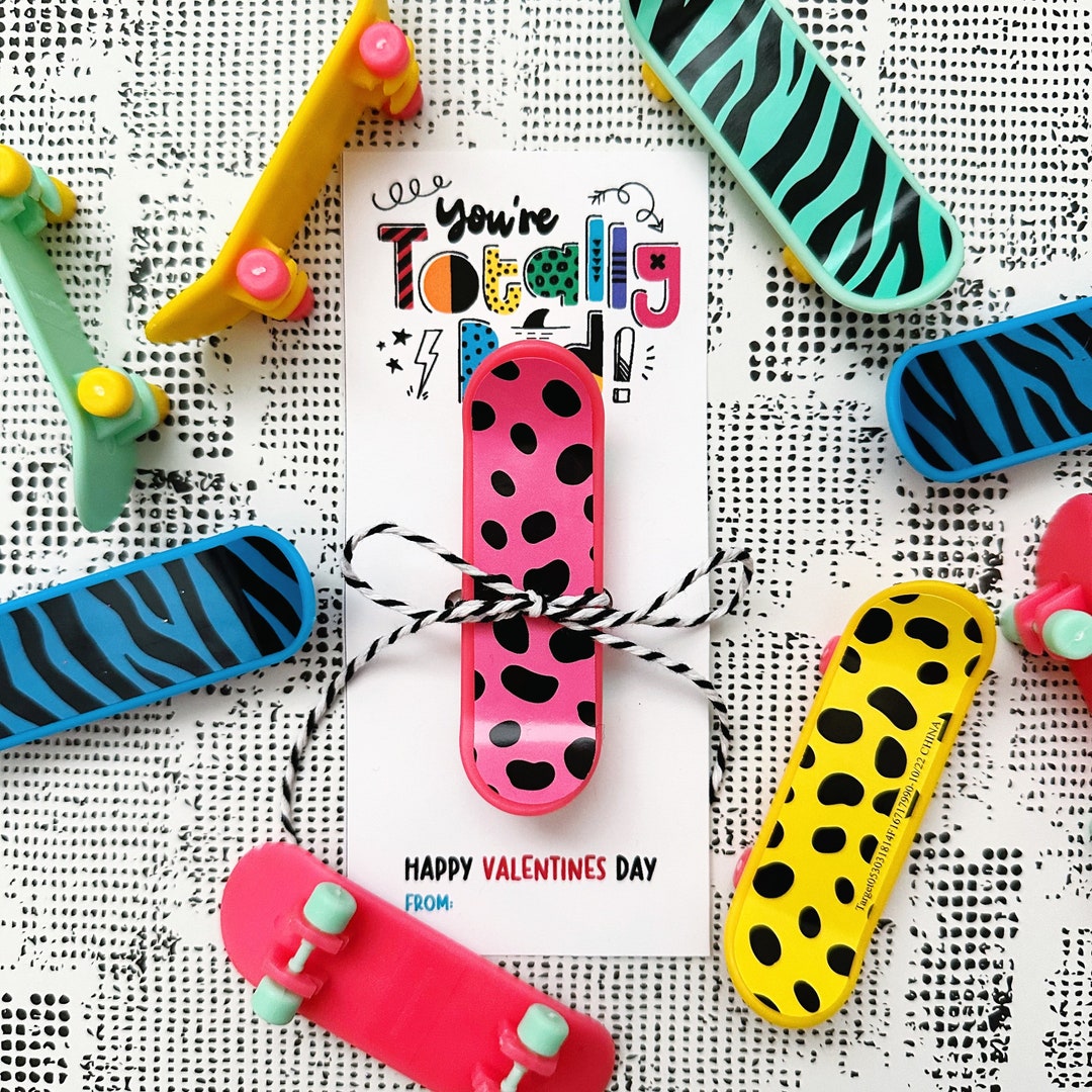 Skateboard Valentine – Non Candy Valentines – You're Totally Rad ...
