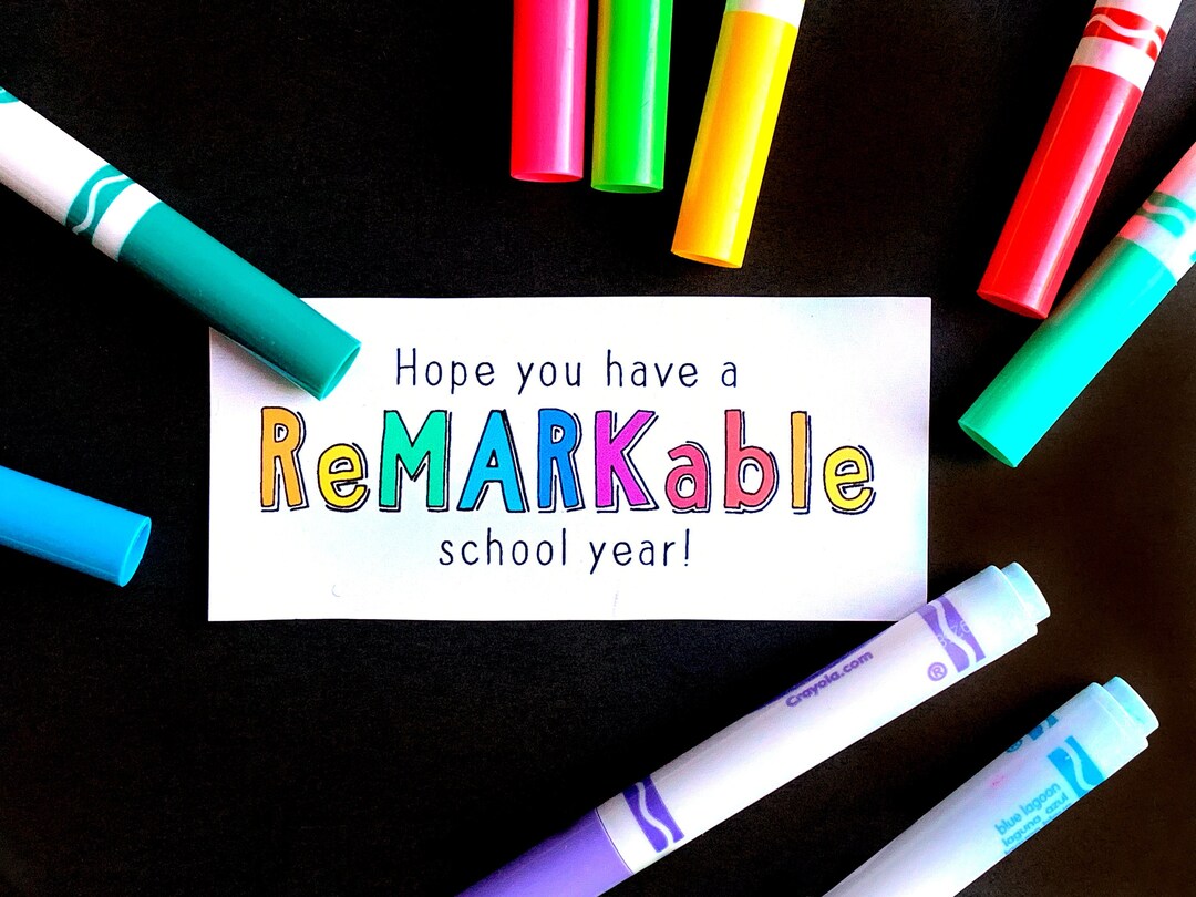 Back to School Gift Tag - Remarkable Year - INSTANT DOWNLOAD - Etsy