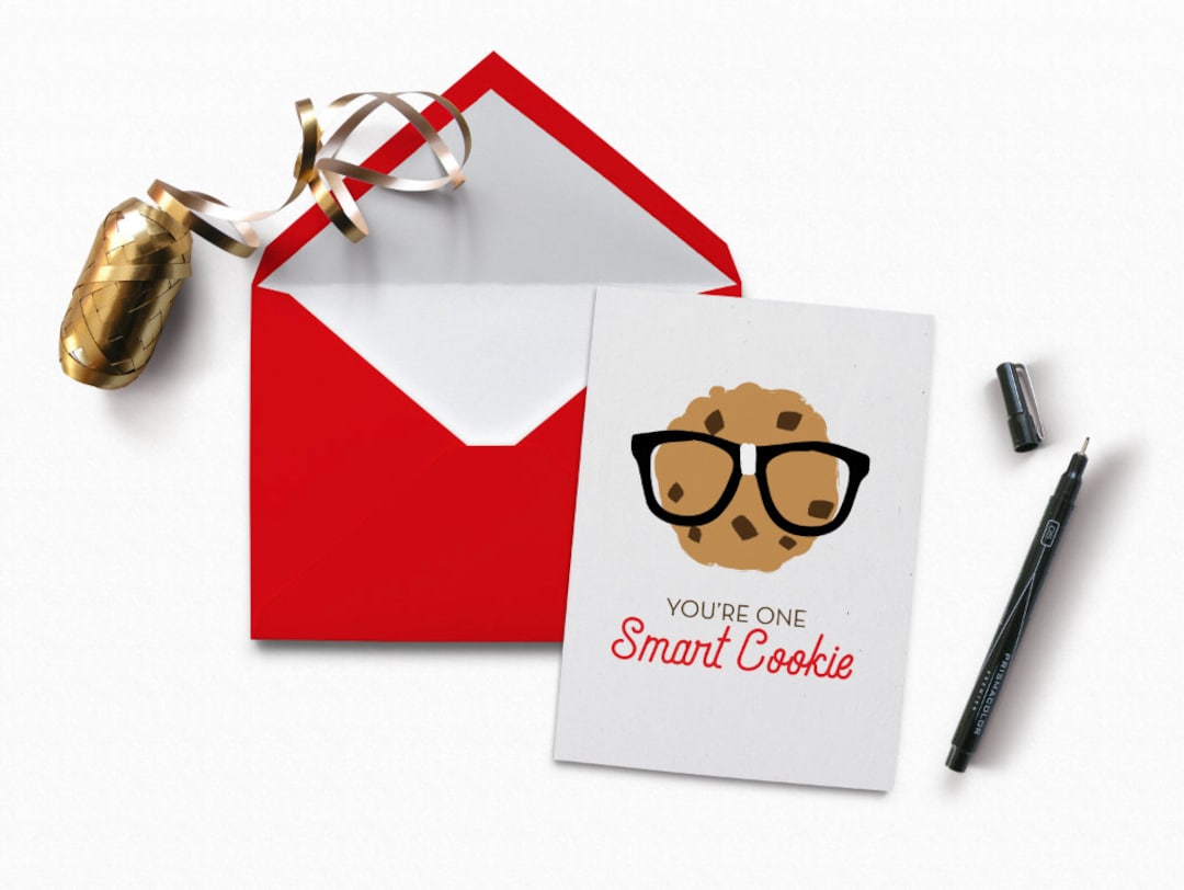 Smart Cookie Graduation Card: Funny Pun Card (instant Download) - Etsy