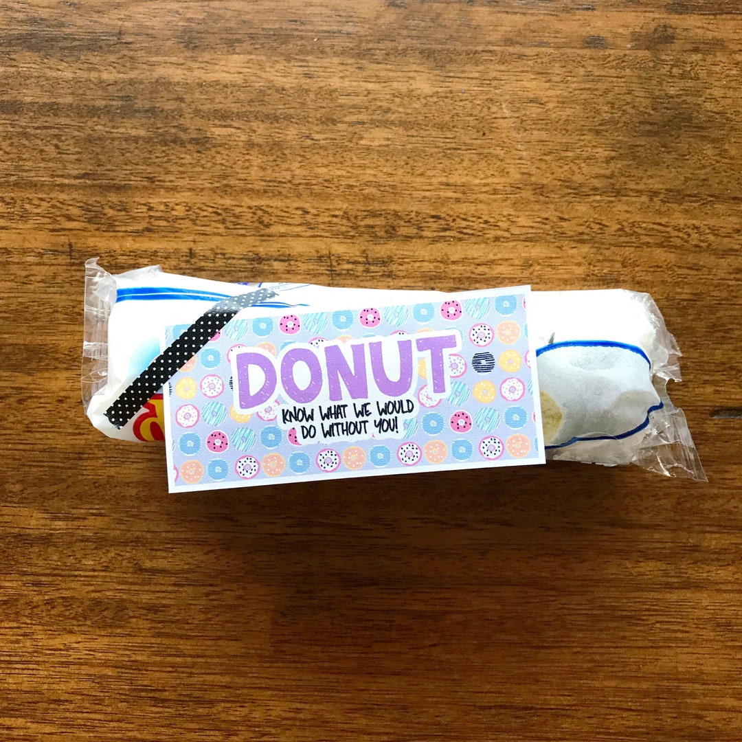 Donut Thank You Tag: Teacher Appreciation, Candy Gram (instant Download ...