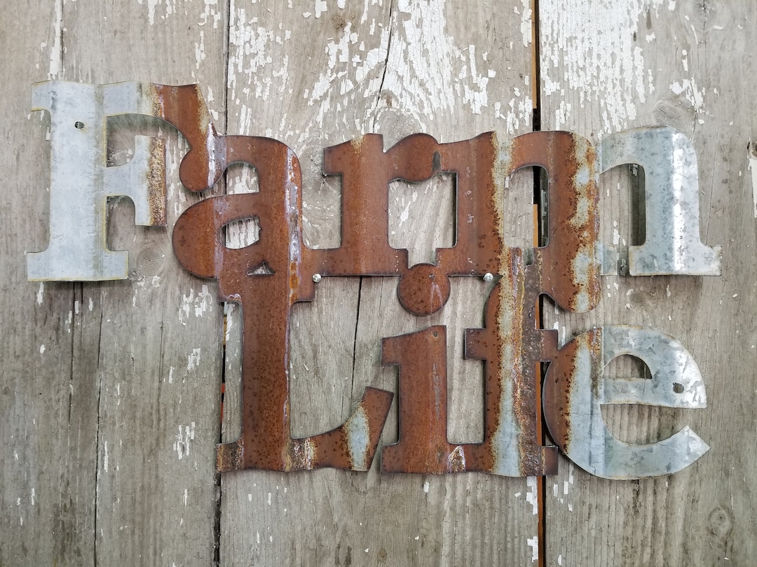 Wine or Farm Life Corrugated Sign - Etsy