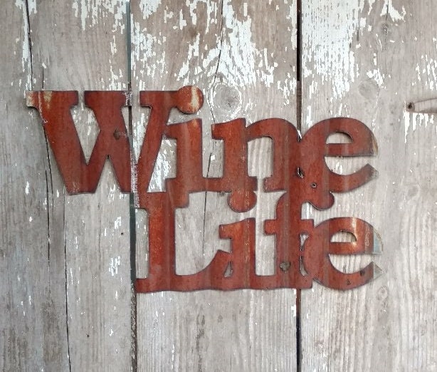 Wine or Farm Life Corrugated Sign - Etsy