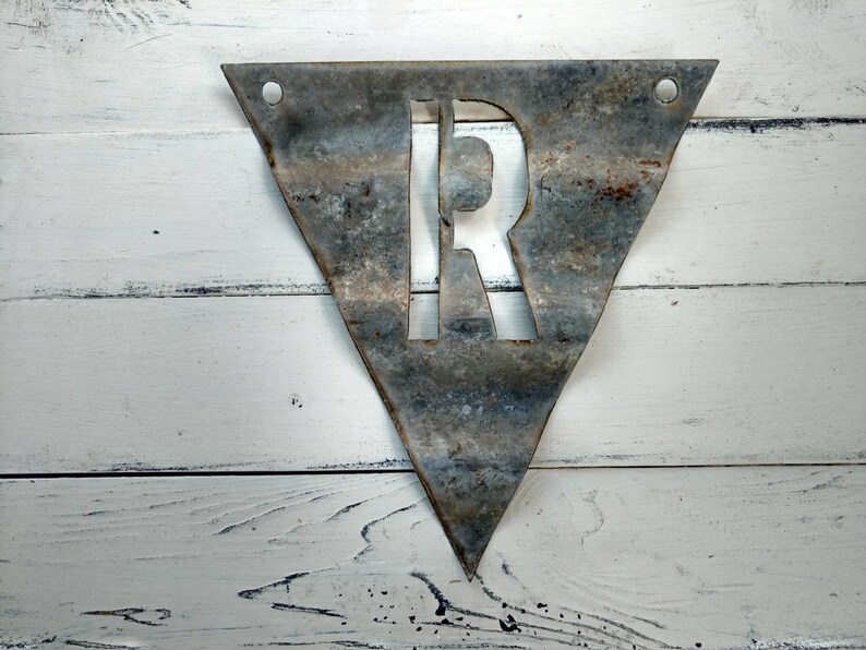 Individual Alphabet, Characters, Numbers. Rusty Corregated Pennant ...