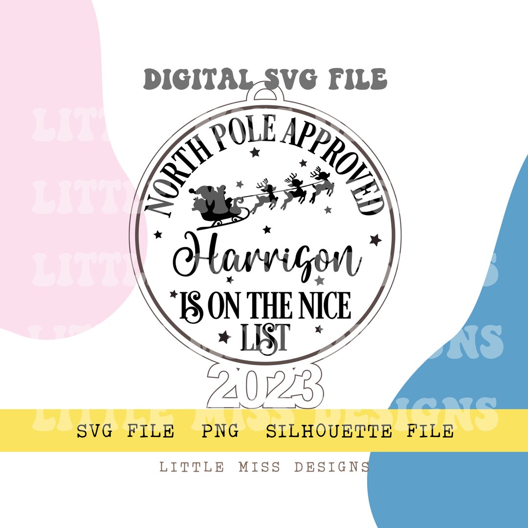 Nice List SVG, Christmas SVG, Cricut Cutting File, Merry Christmas ...