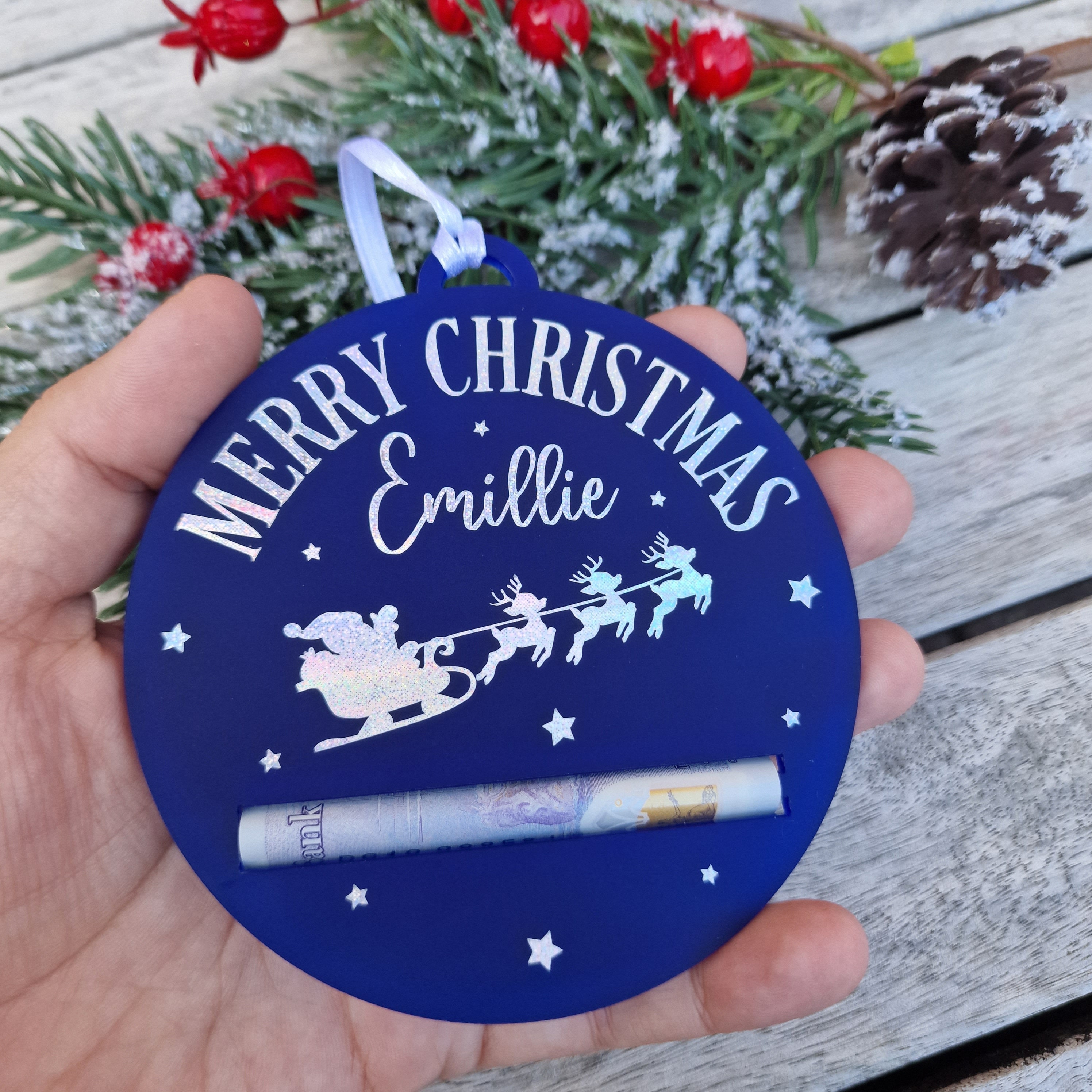 Season's Greetings Merry Christmas Money Holder SVG - Etsy UK