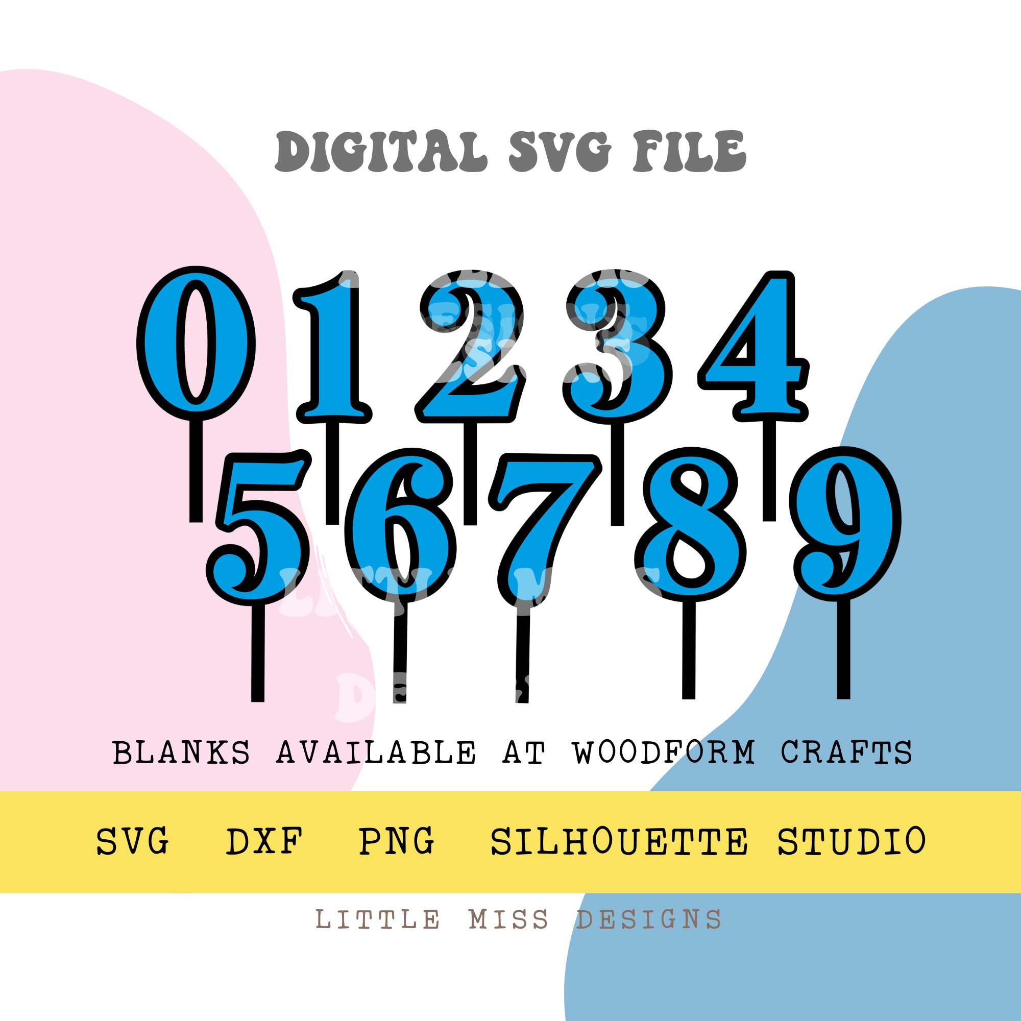 Number Cake Toppers Svg Number SVG Cake Topper - Etsy UK