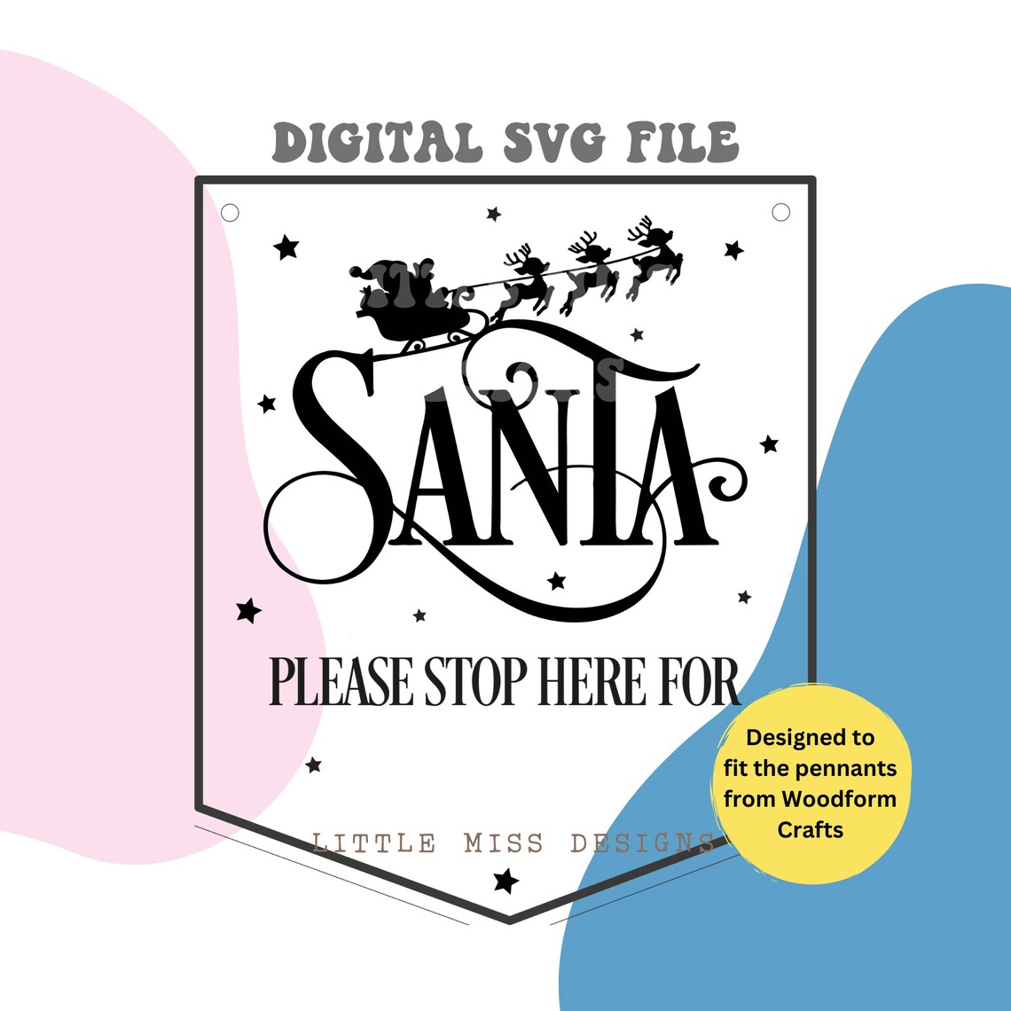 Santa Please Stop Here SVG Santa SVG Christmas SVG File - Etsy