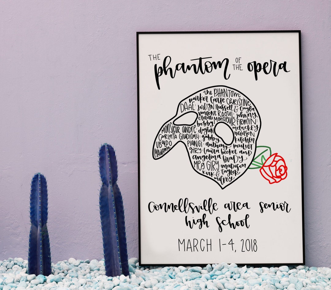 Custom Musical Theater Cast List Silhouette - Etsy