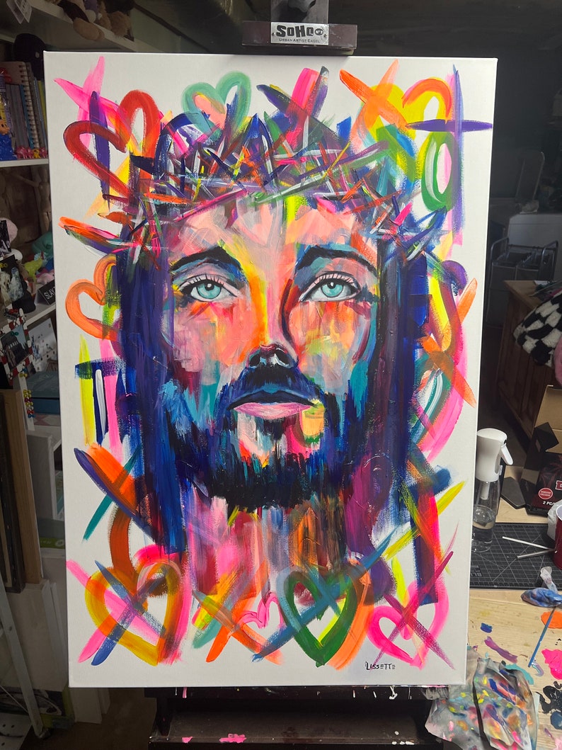 Custom Pop Art Jesus Painting - Etsy