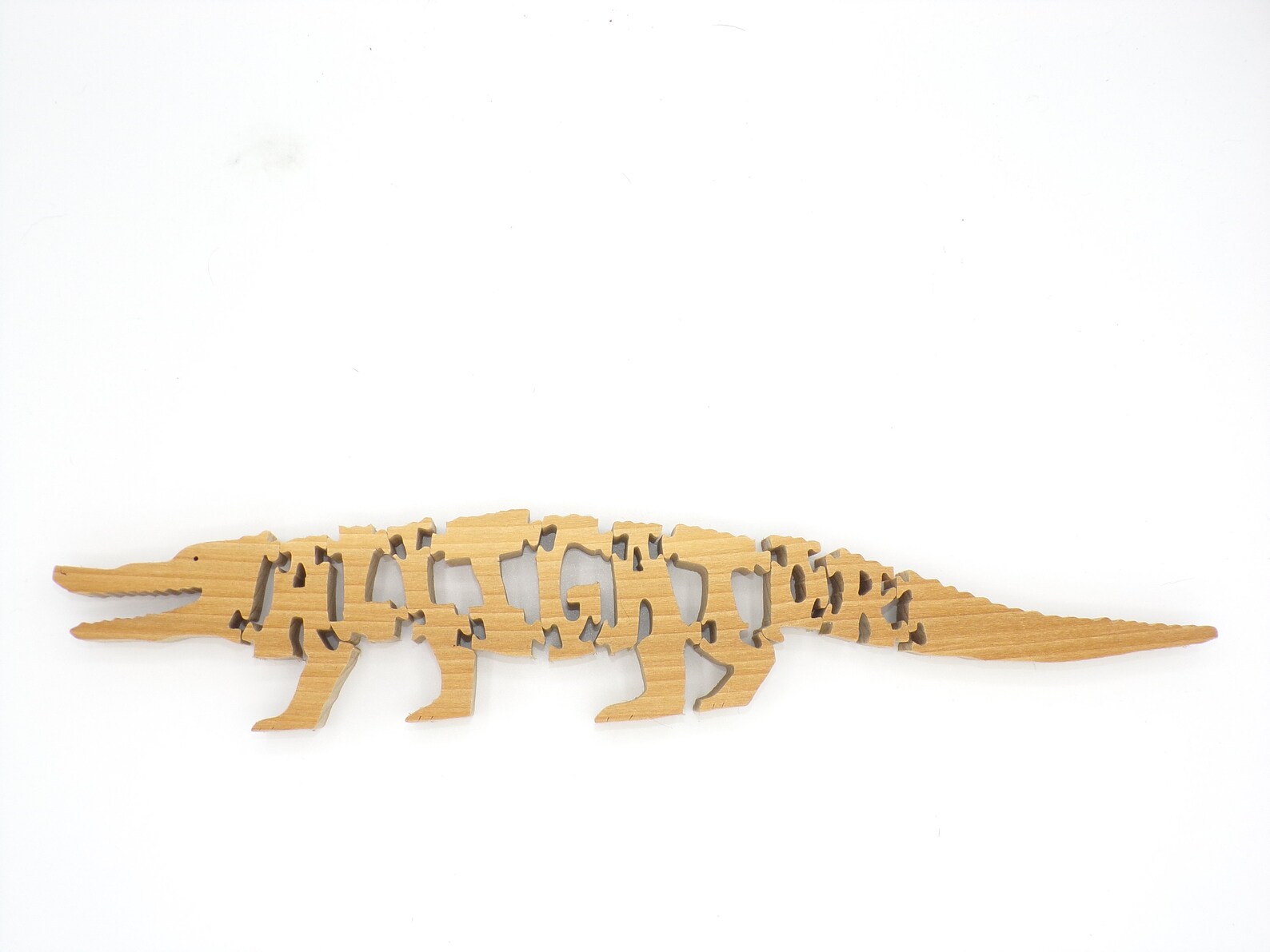 Wooden Alligator Jigsaw Puzzle | Hand Cut Puzzle | Animal Puzzle ...