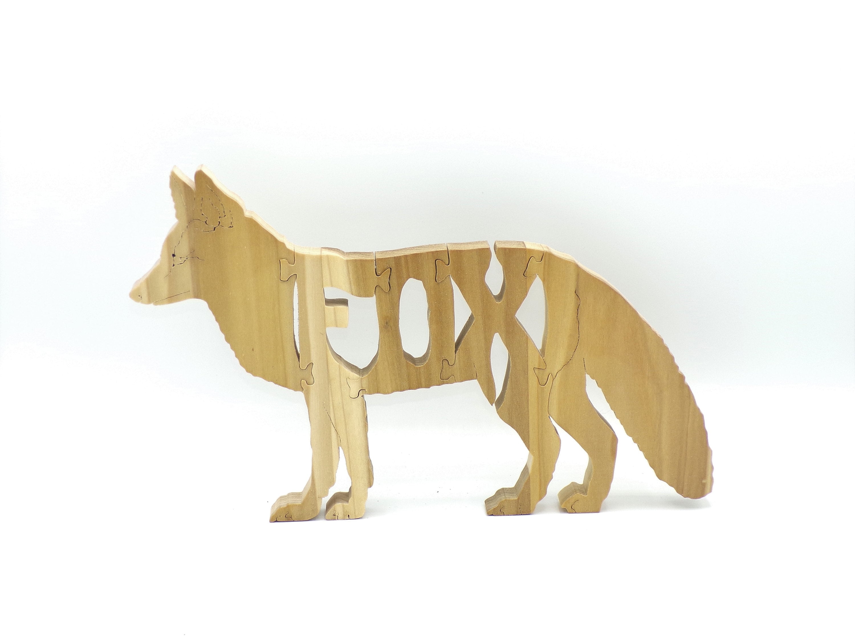 Wooden Fox Jigsaw Puzzle Hand Cut Puzzle Animal Puzzle - Etsy