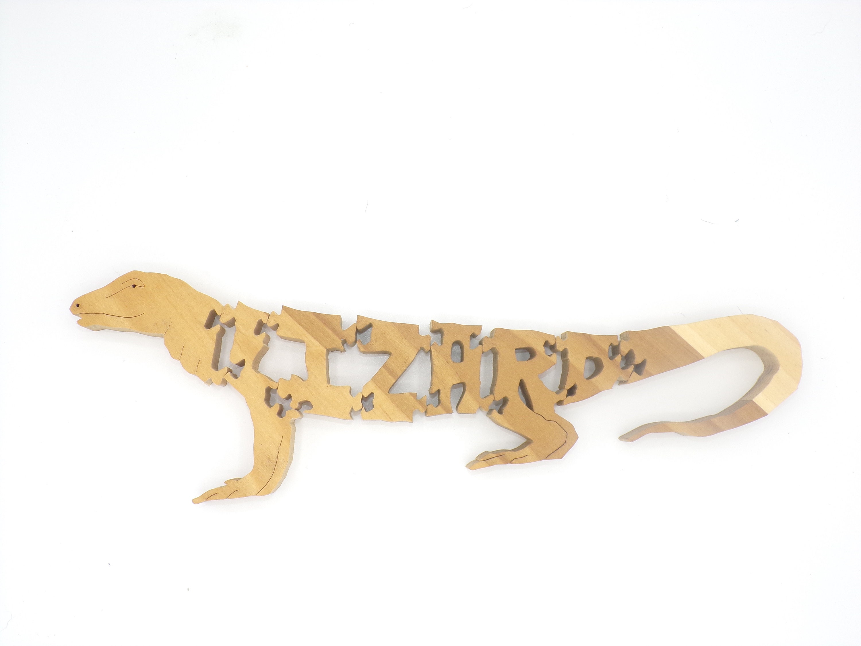 Wooden Lizard Jigsaw Puzzle Hand Cut Puzzle Reptile Puzzle | Etsy