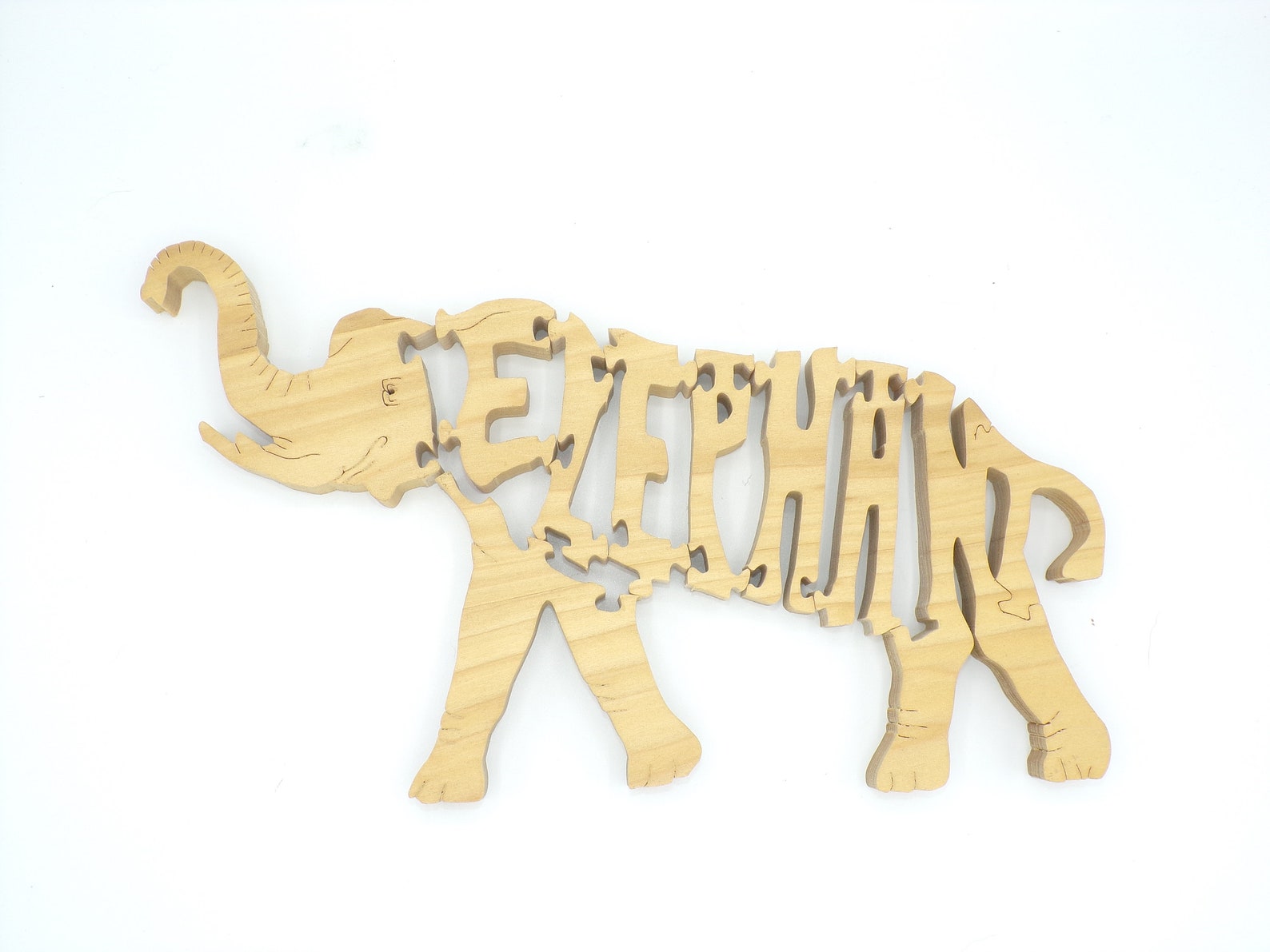 Wooden Elephant Jigsaw Puzzle | Hand Cut Puzzle | Animal Puzzle ...