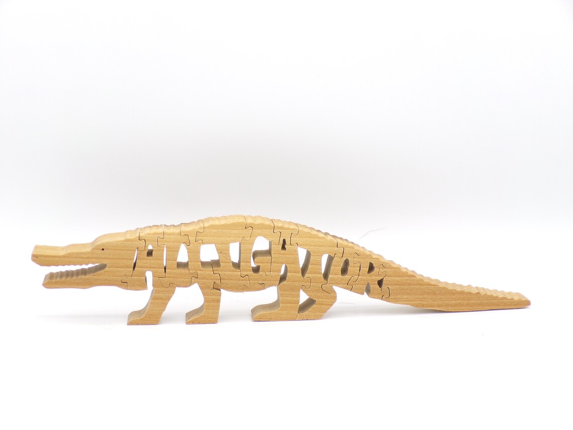 Wooden Alligator Jigsaw Puzzle | Hand Cut Puzzle | Animal Puzzle ...