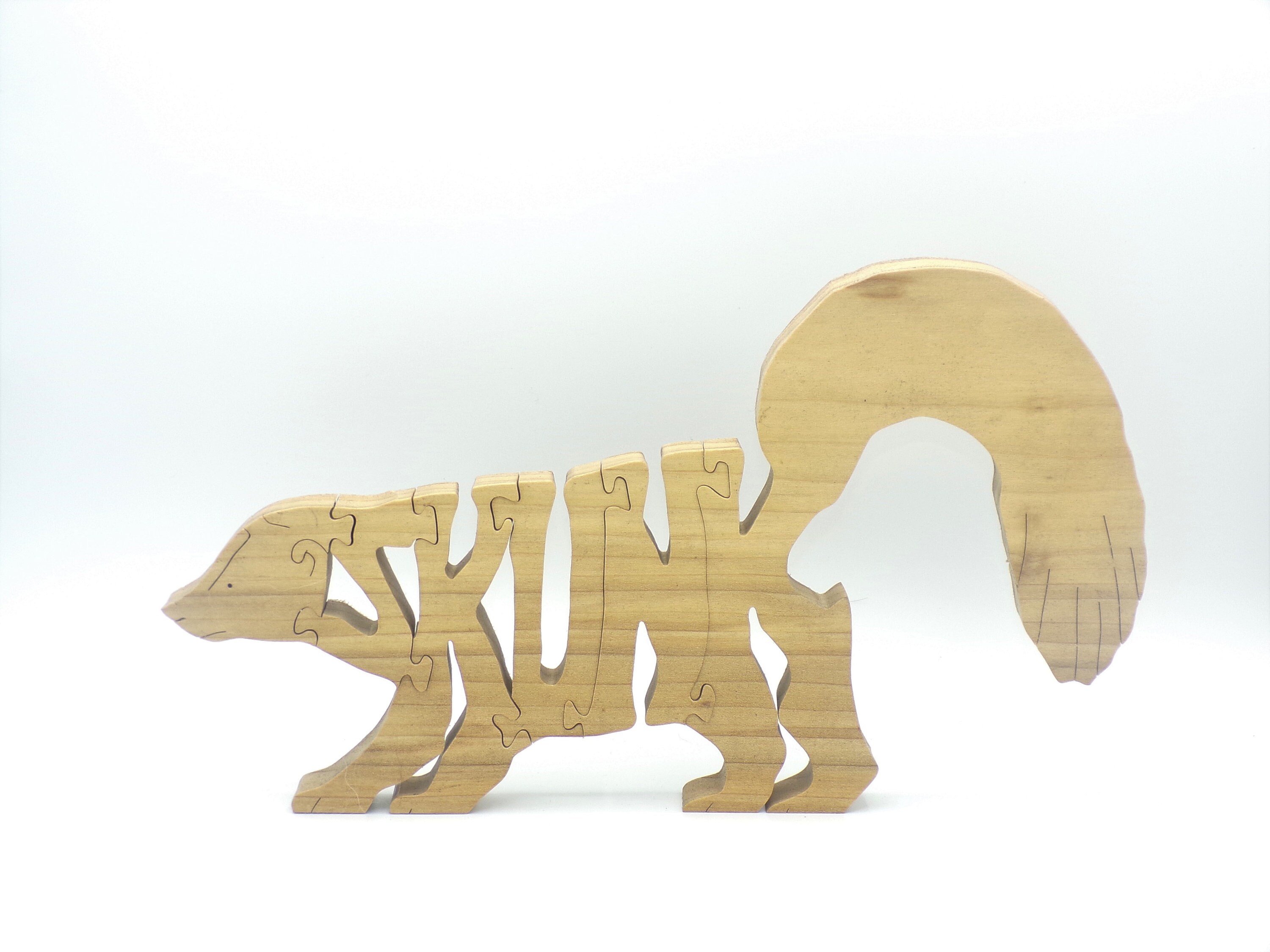 Wooden Skunk Jigsaw Puzzle | Hand Cut Puzzle | Animal Puzzle | Skunk ...