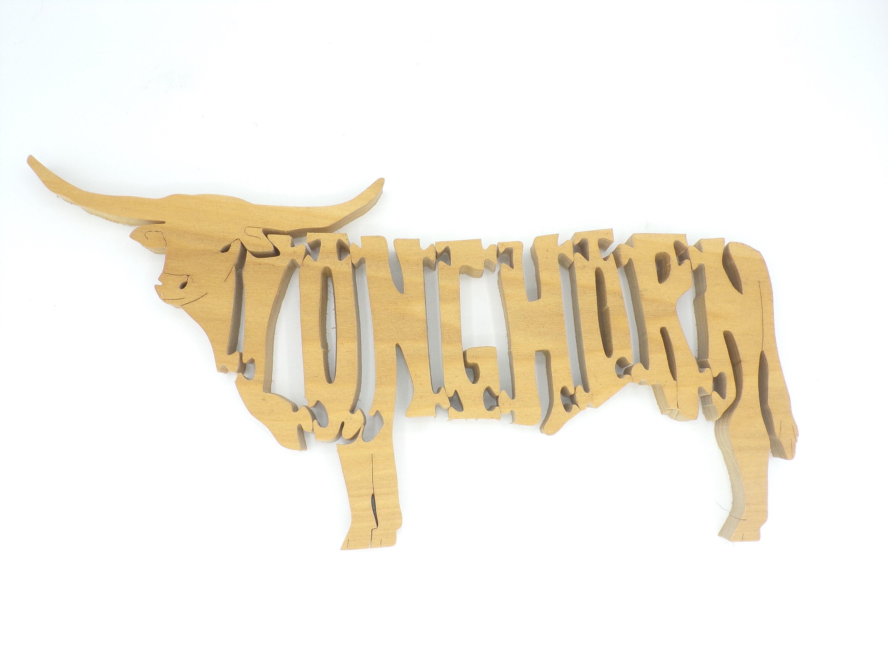 Wooden Longhorn Bull Jigsaw Puzzle Hand Cut Puzzle Animal - Etsy