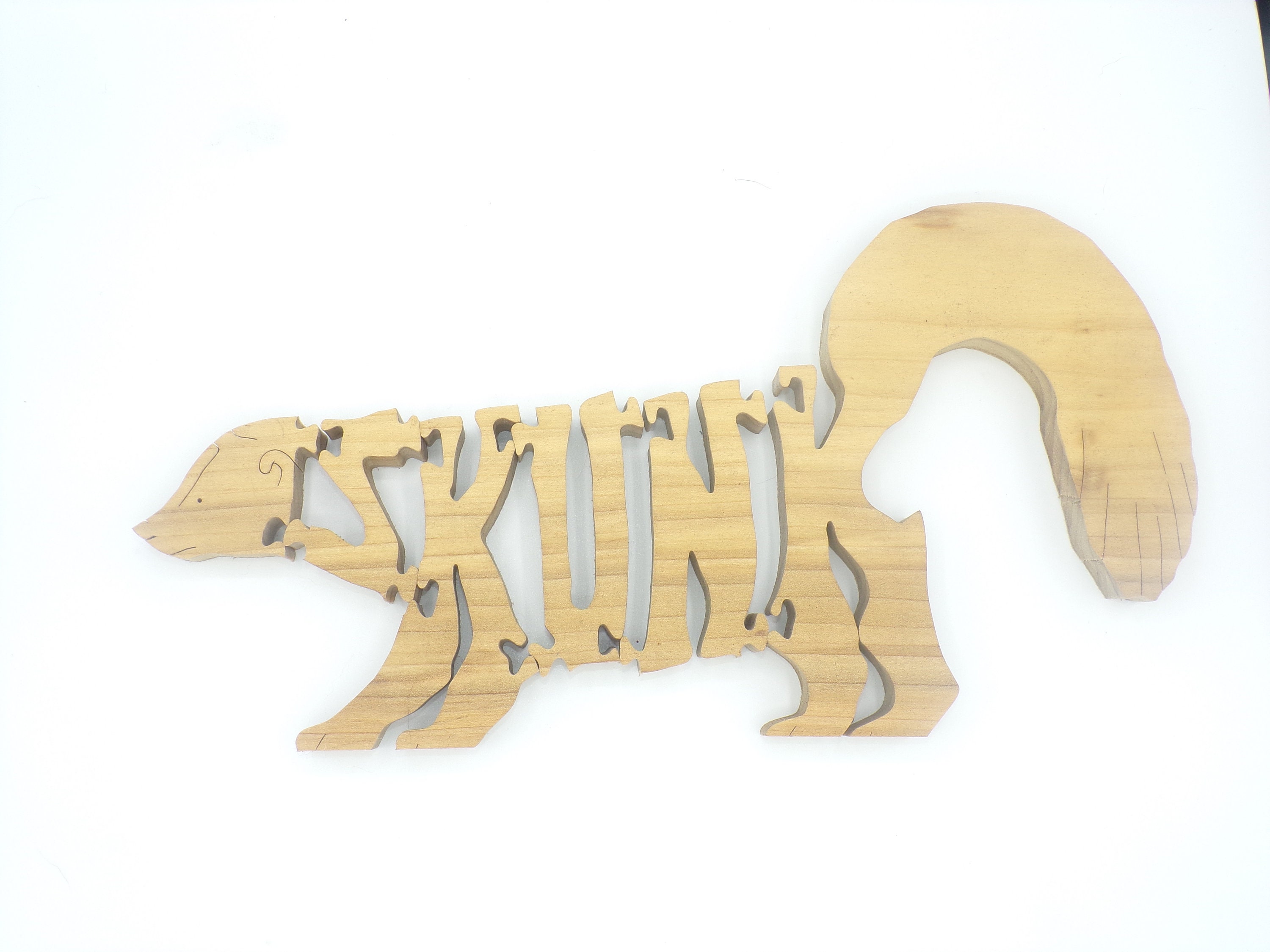 Wooden Skunk Jigsaw Puzzle | Hand Cut Puzzle | Animal Puzzle | Skunk ...